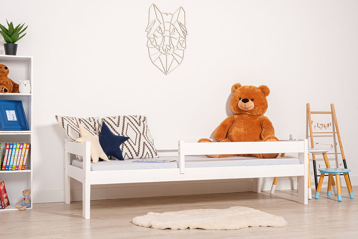 Dětská postel Paul se zábranou - bílá - Se zábranou - babynabytek.cz