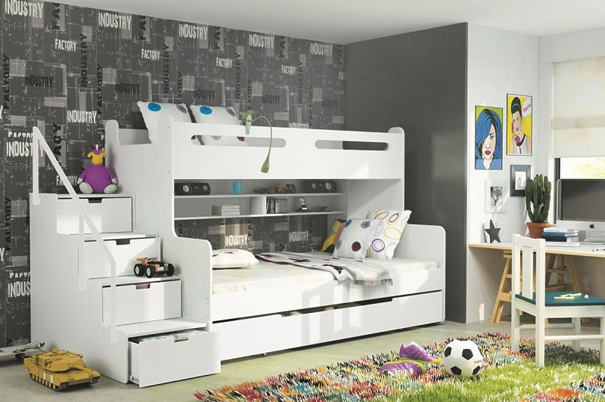 Patrová postel Max3 bílá - Patrové - babynabytek.cz