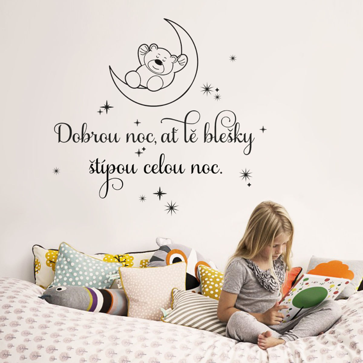Samolepky na zeď - DOBROU NOC PRO DĚTI - Samolepky na zeď - babynabytek.cz
