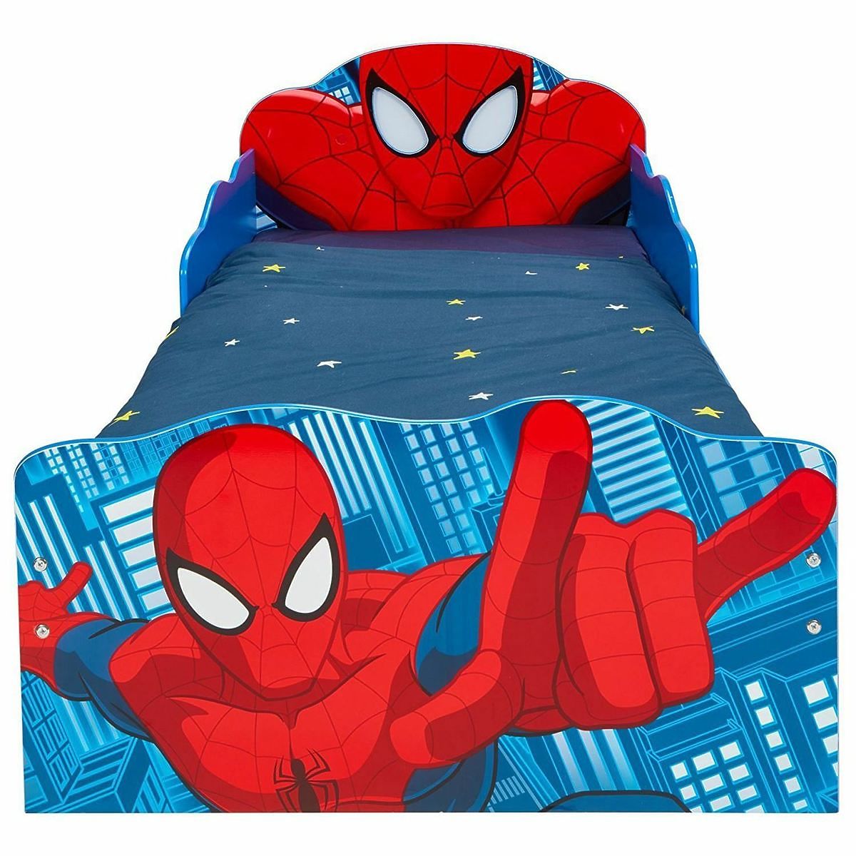 Dětská postel Spiderman se světýlkem a úložným prostorem - Se zábranou ...