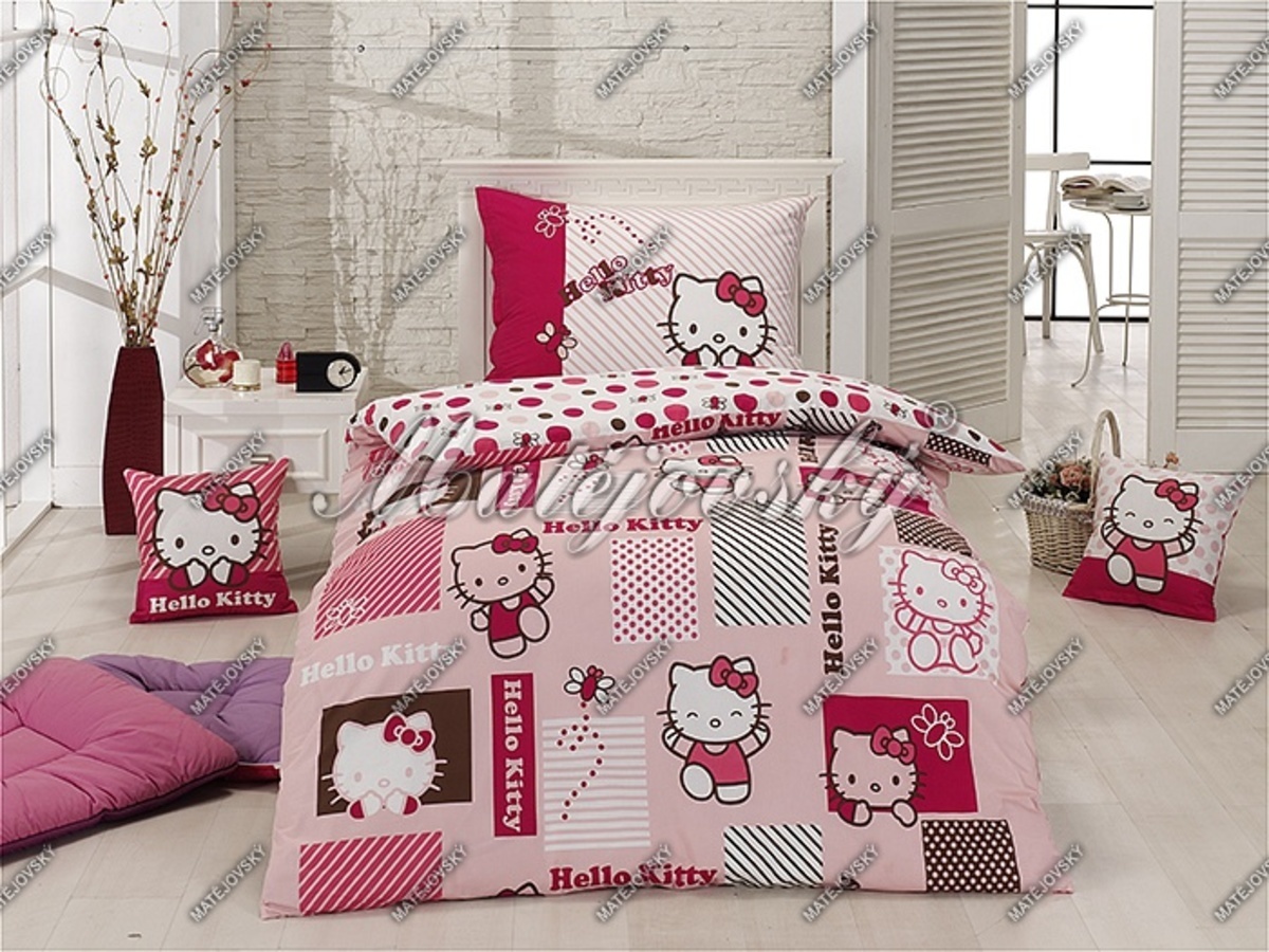 Povlečení Hello Kitty patchwork - Bavlněné povlečení - babynabytek.cz